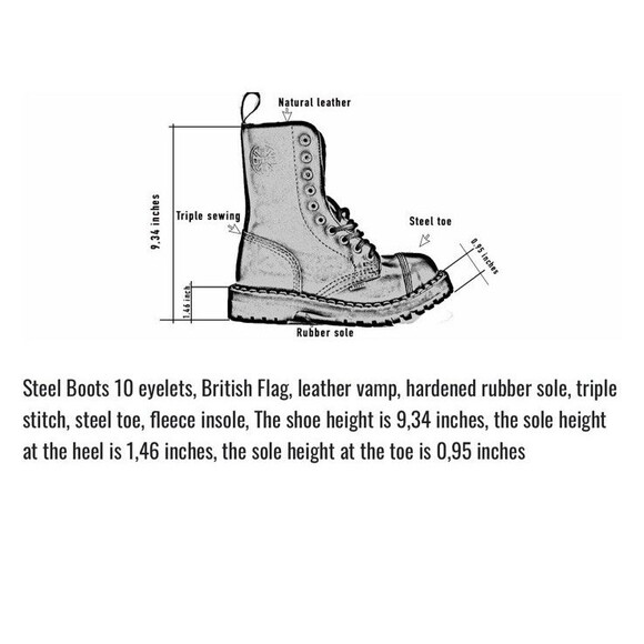 STEEL | Shoes | Steel Boots Eyelets British Flagpunk Boots Screw Sole ...